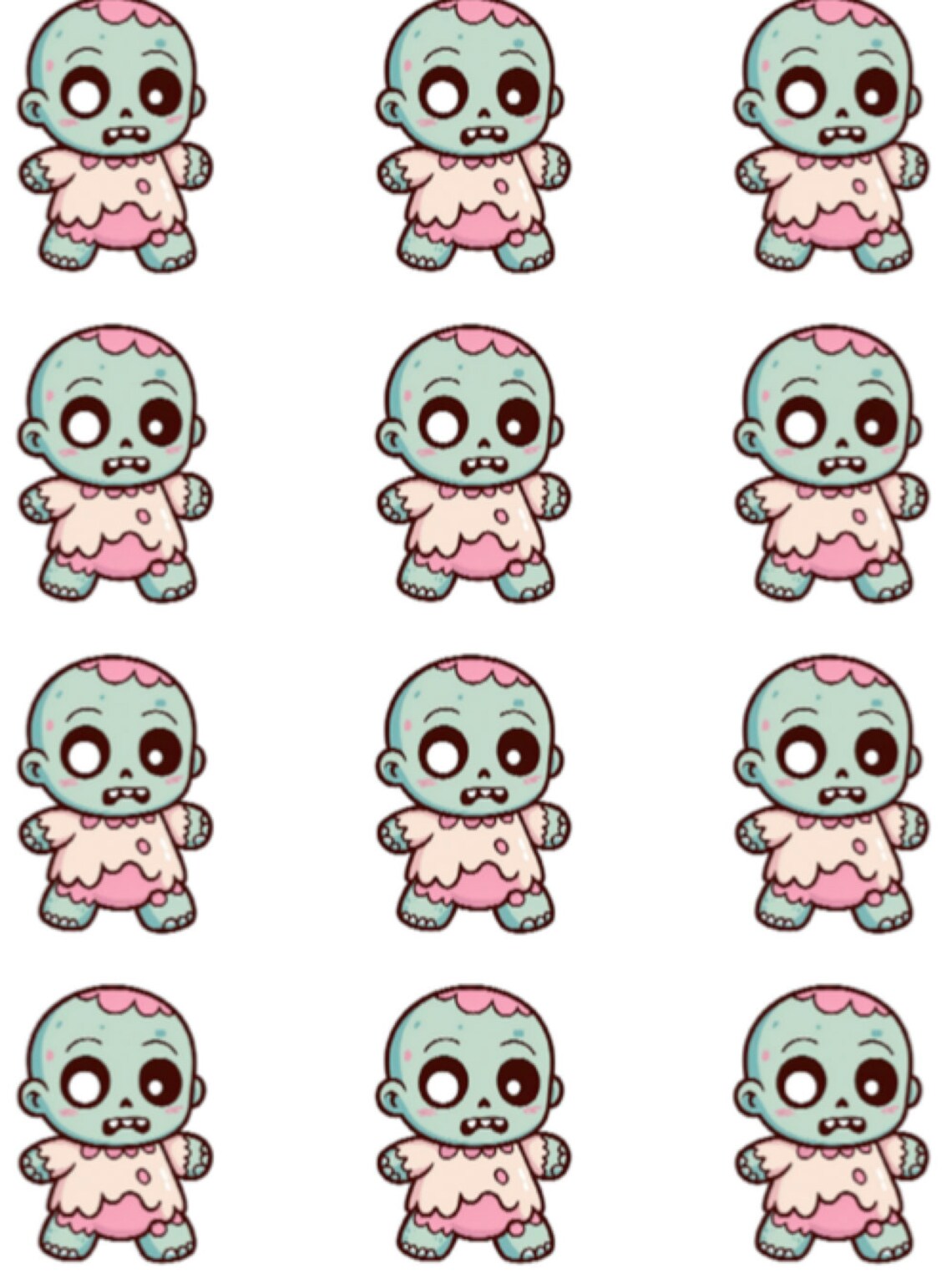 Baby Zombie Stickers , Halloween , Creepy , Goulash , Planner , Horror ...