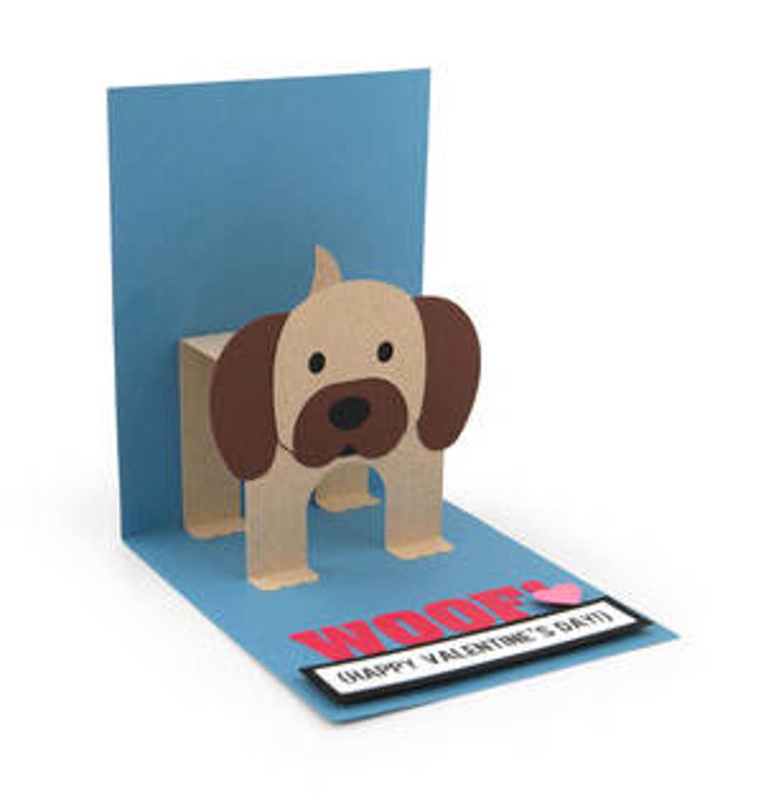Pop up Birthday Dog Card , Papercut , Love , Puppy , 3D , Kids , Adults ...