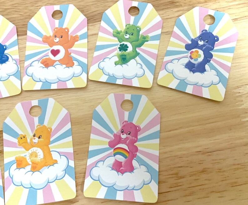 Care Bears Gift Tags Rainbow Grumpy Cheer Friend - Etsy