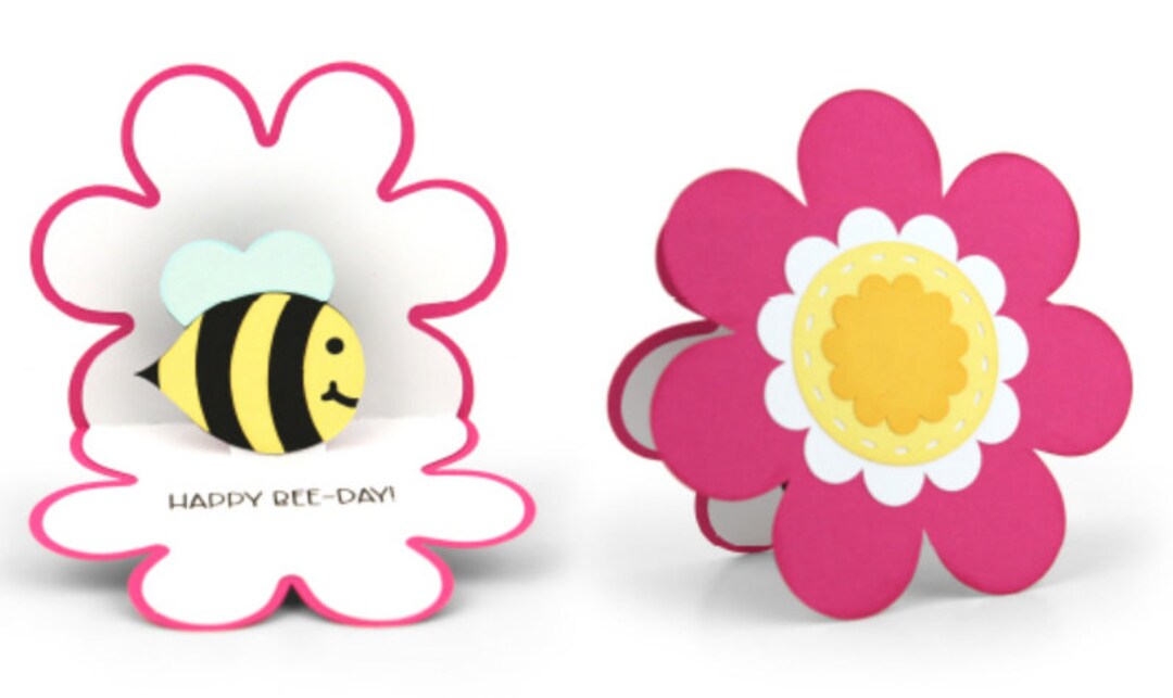 Pop up Bee Card , Blank Inside , Flower , Bumble , Nature , Garden ...