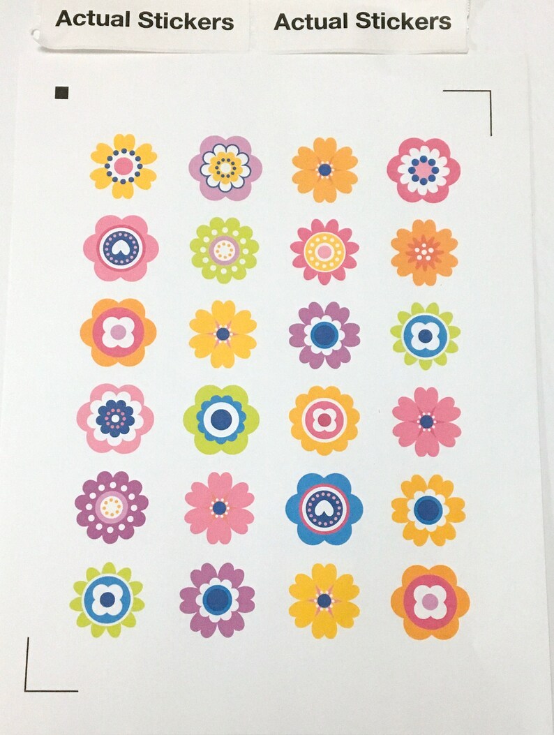Flower Stickers Kids Adults Teens Decorate Planner | Etsy