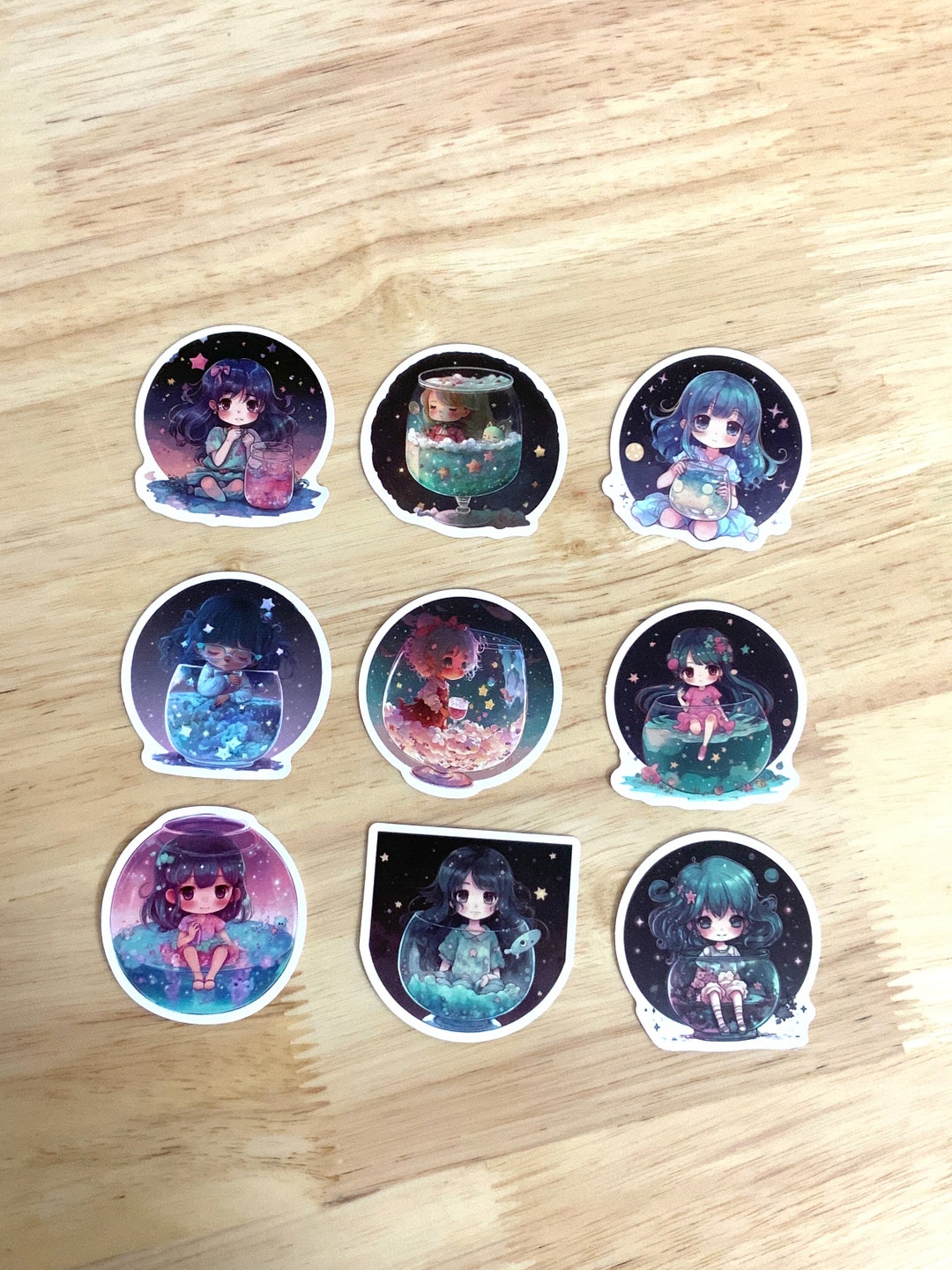 Anime Girl Vinyl Stickers , Fantasy , Kids , Teens , Decor , Crafts ...