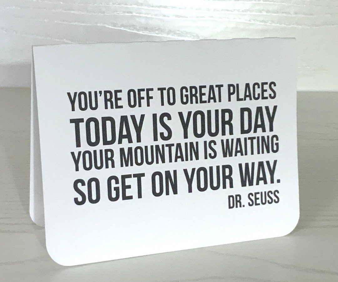 Dr Seuss Inspirational Quote Card , Printed , Blank Inside , Family ...