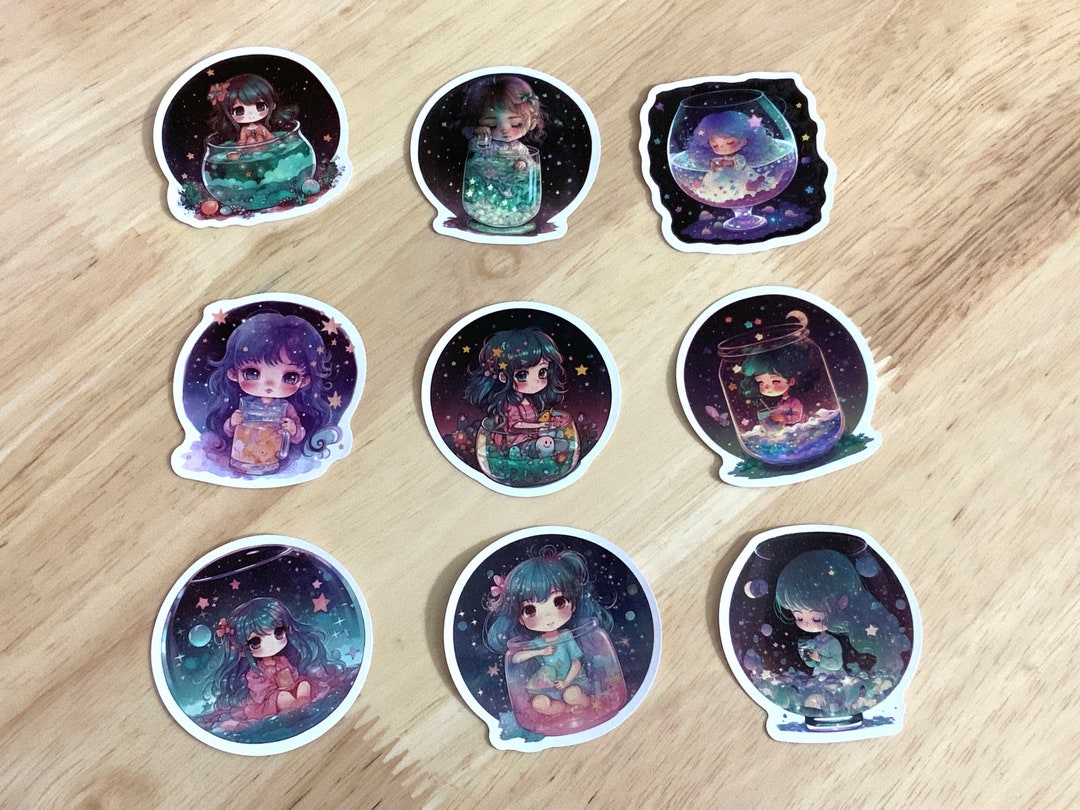 Amine Girl Stickers , Crafts , Book Decor , Crafts , Gift , Kids ...