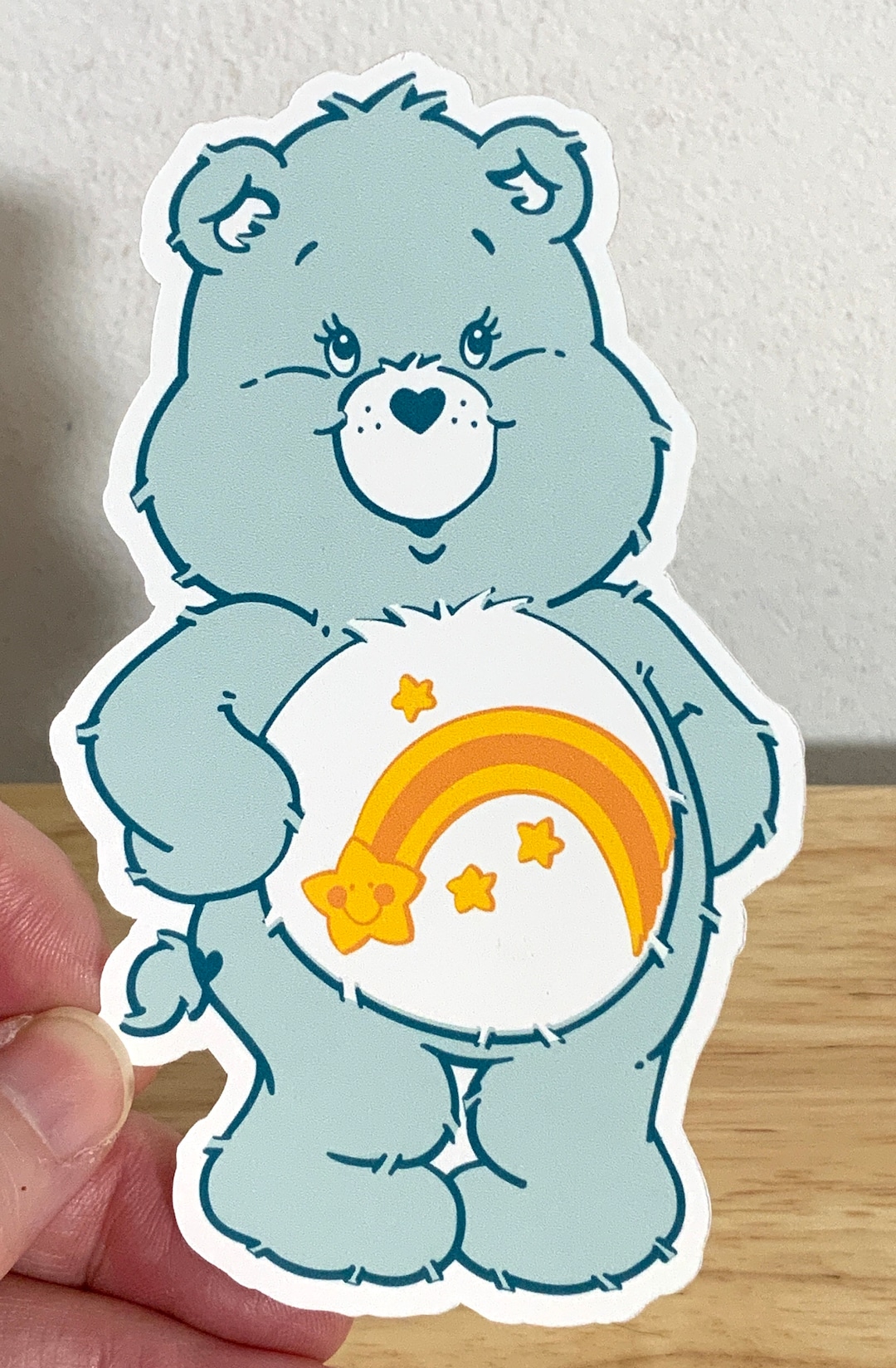 Large Carebear Vinyl Sticker , Wish Bear , Star , Heart Love , Care ...