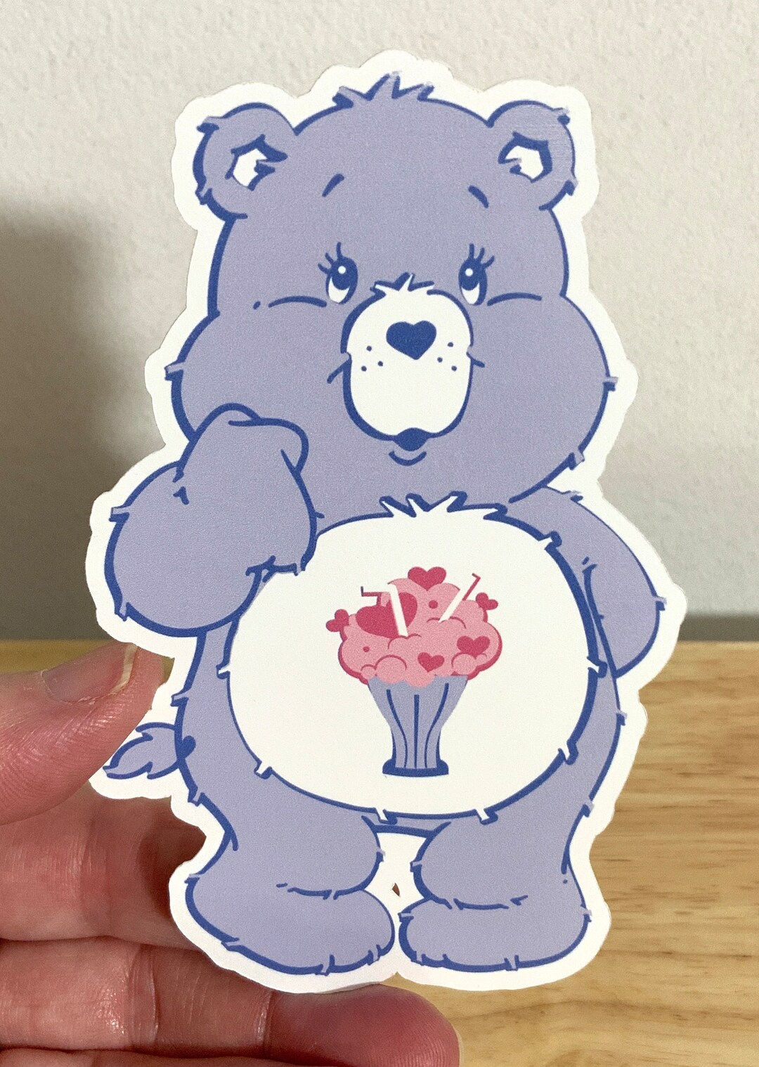 Large Carebear Vinyl Sticker , Share Bear , Milkshake , Hears , Care ...