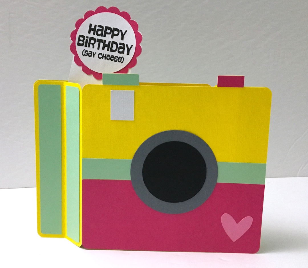Happy Birthday Camera Pop up Card , Kids , Adults , Family , Friends ...