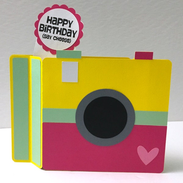 Camera Happy Birthday Card - Etsy