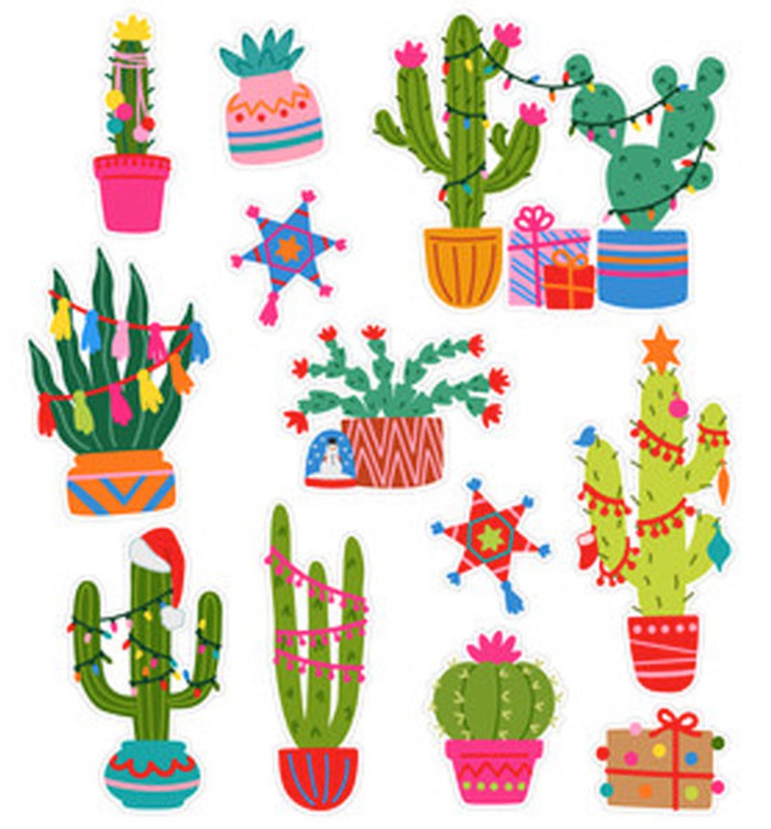 Christmas Cactus Stickers , Lights , Decorations , Scrapbooking ...