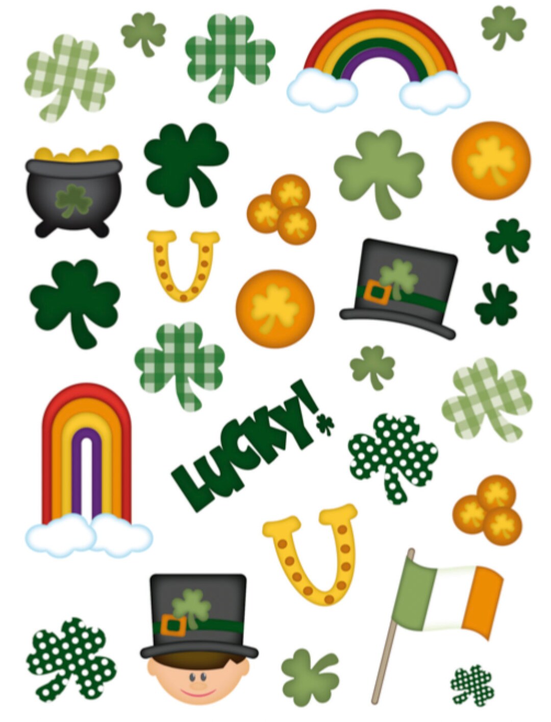 Lucky Stickers , Good Luck , Pot of Gold , Rainbows , Cover , Gold ...