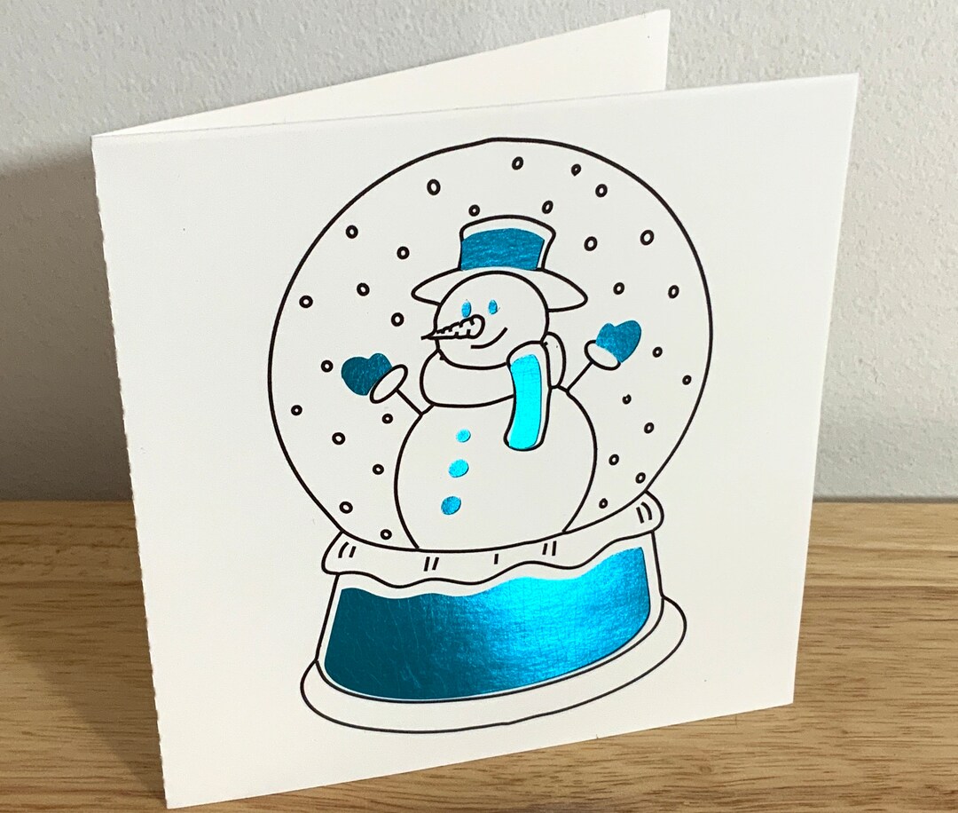 Christmas Snowglobe Card , Snowman , Snow , Winter , Shake , Festive ...