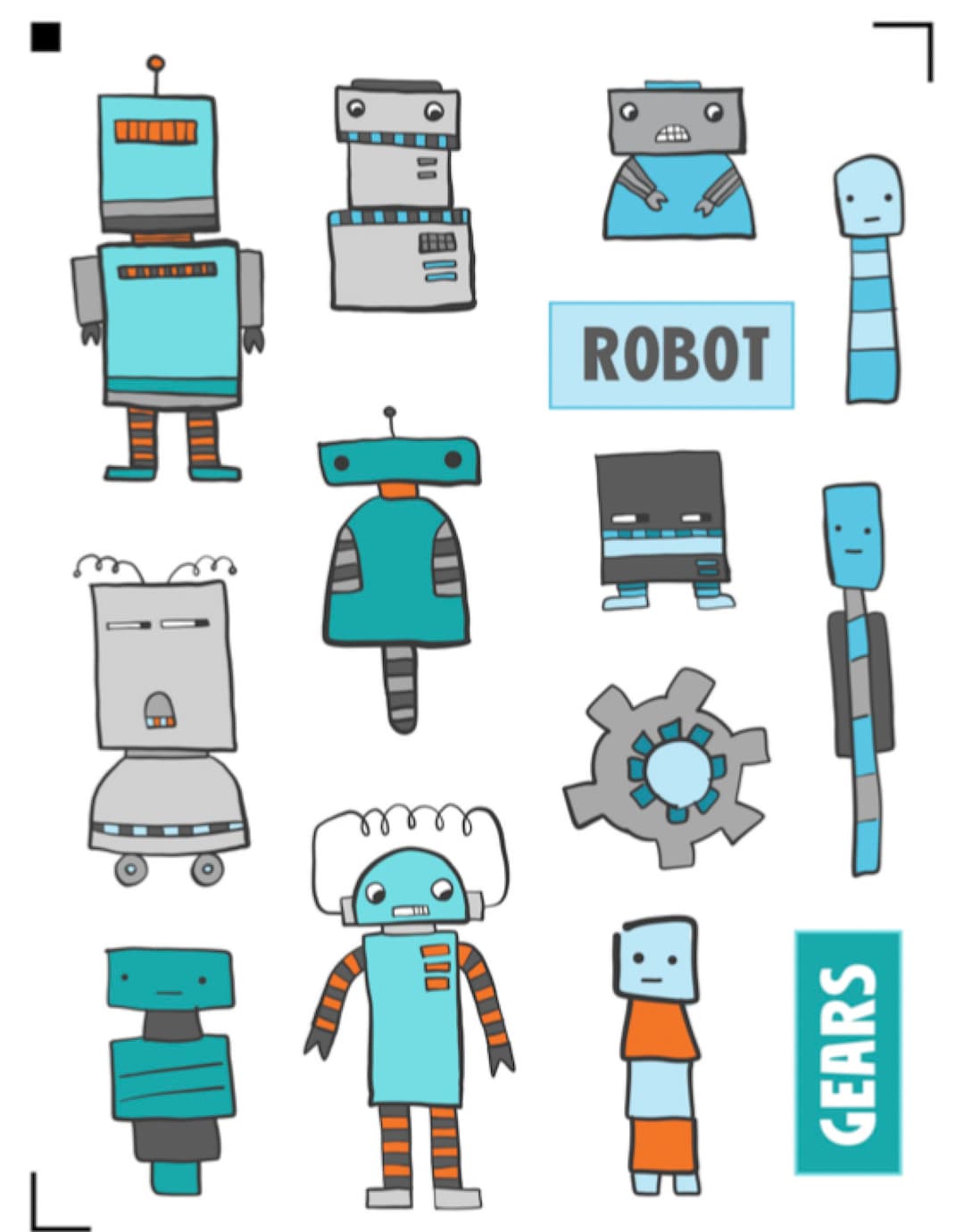 Robot Stickers , Gears , Futuristic , Kids , Crafts , Rewards ...
