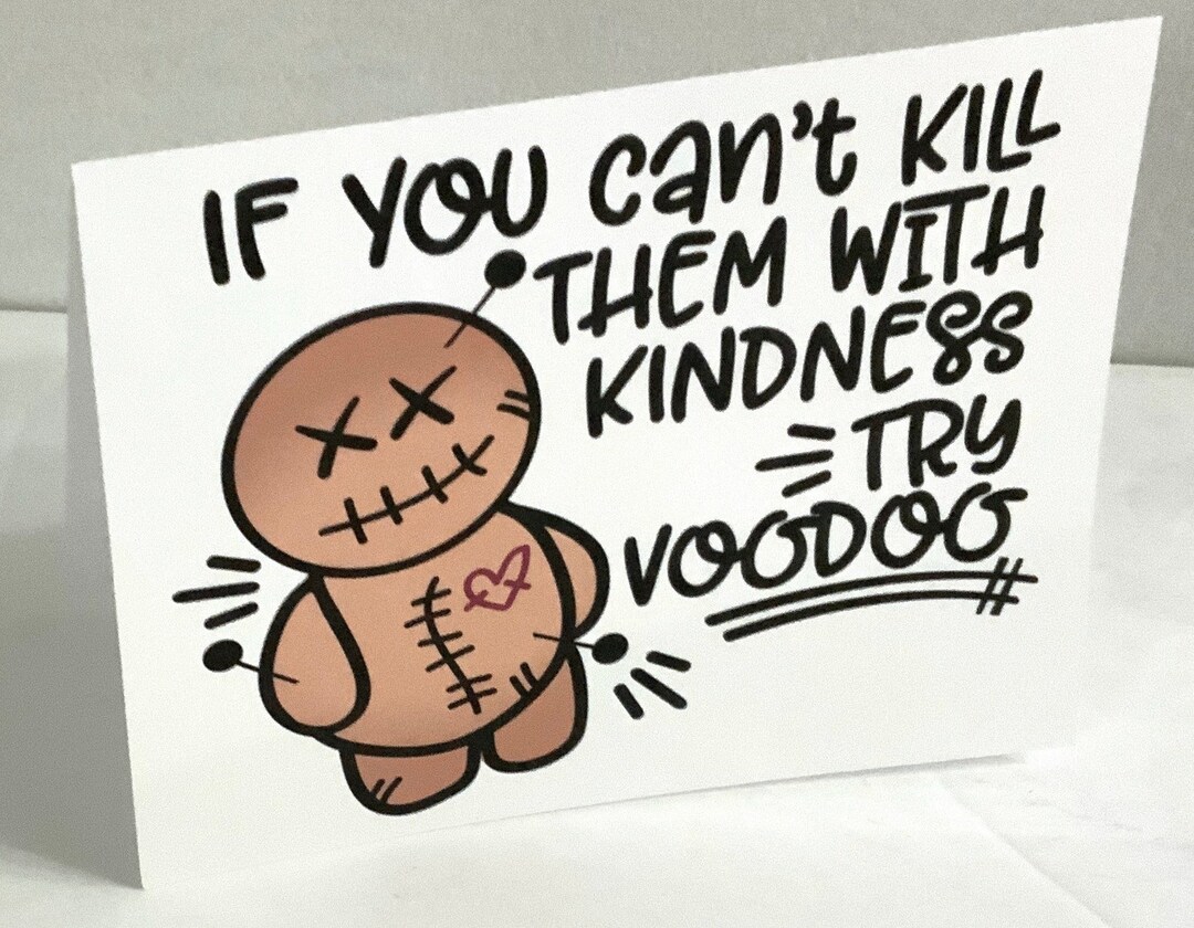 Voodoo Doll Card , Blank Inside , Printed , Pin , Stitch , Poke ...
