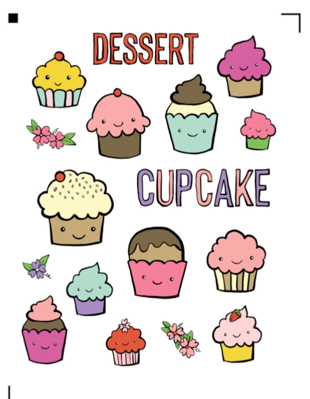 Cupcake Cuties Stickers , Food , Treats , Sweets , Cake , Flower , Gift ...