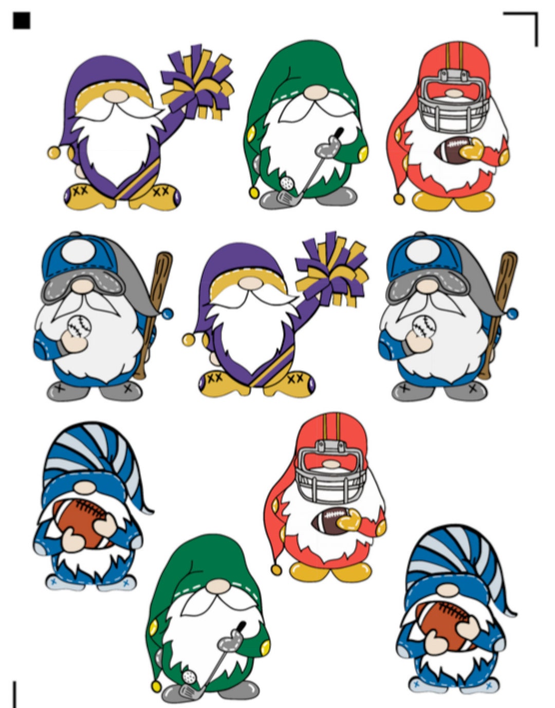Gnome Sport Stickers , , Crafts , Kids , Reminders , Scrapbooking ...