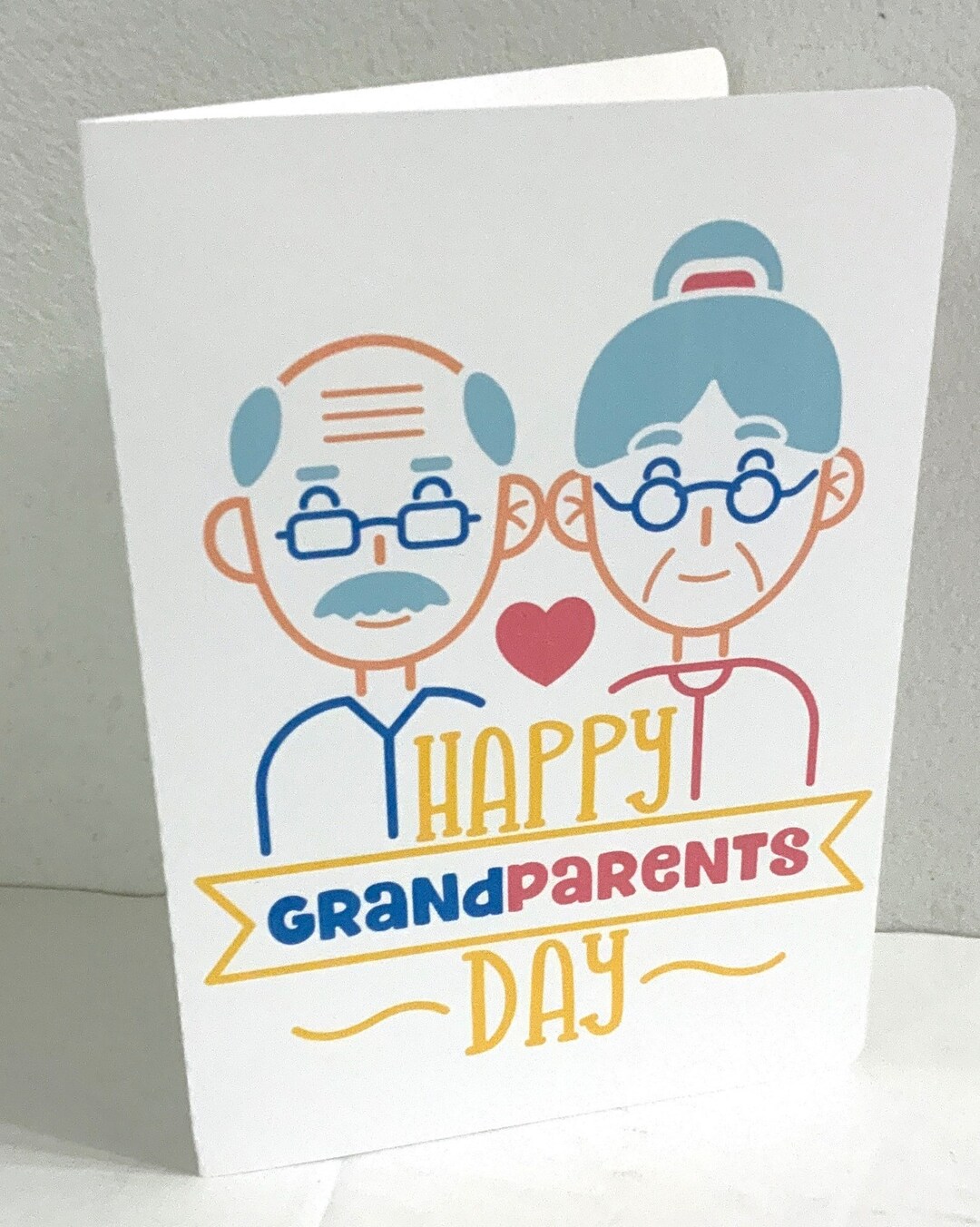 Happy Grandparents Day Card , Printed , Blank Inside , Love , Heart ...