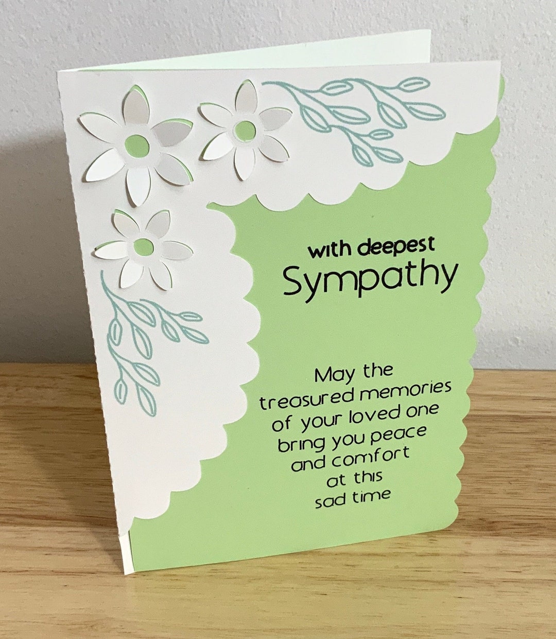Deepest Sympathy Card , Blank Inside , Printed , Papercut , Family ...