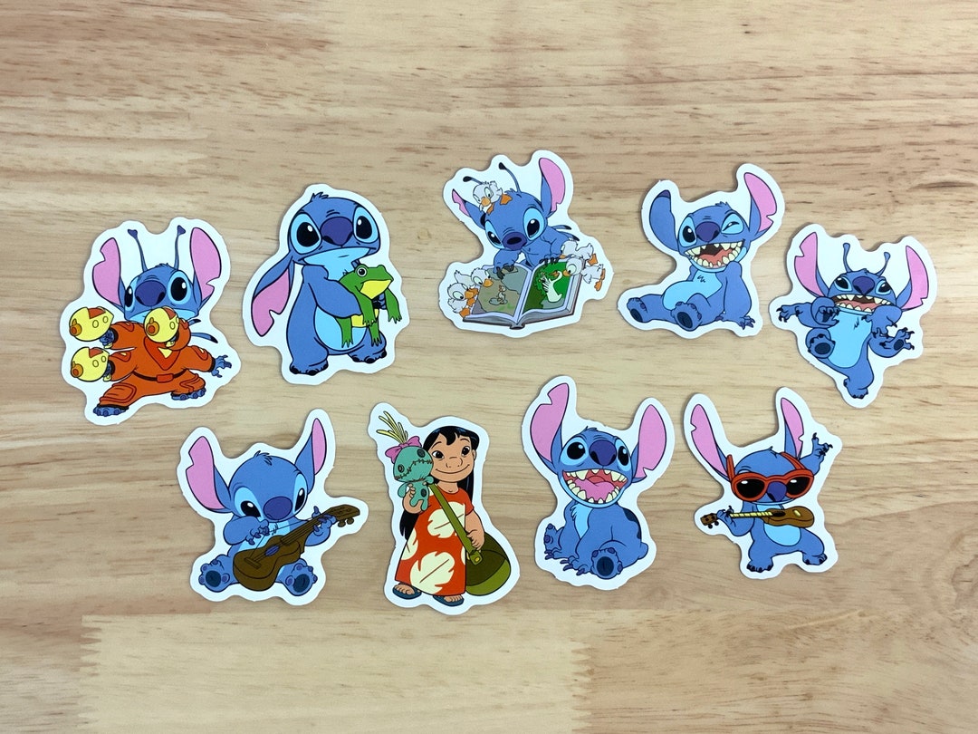 Stitch and Lilo Vinyl Stickers , Cartoon , Hawaii , Kids , Crafting ...
