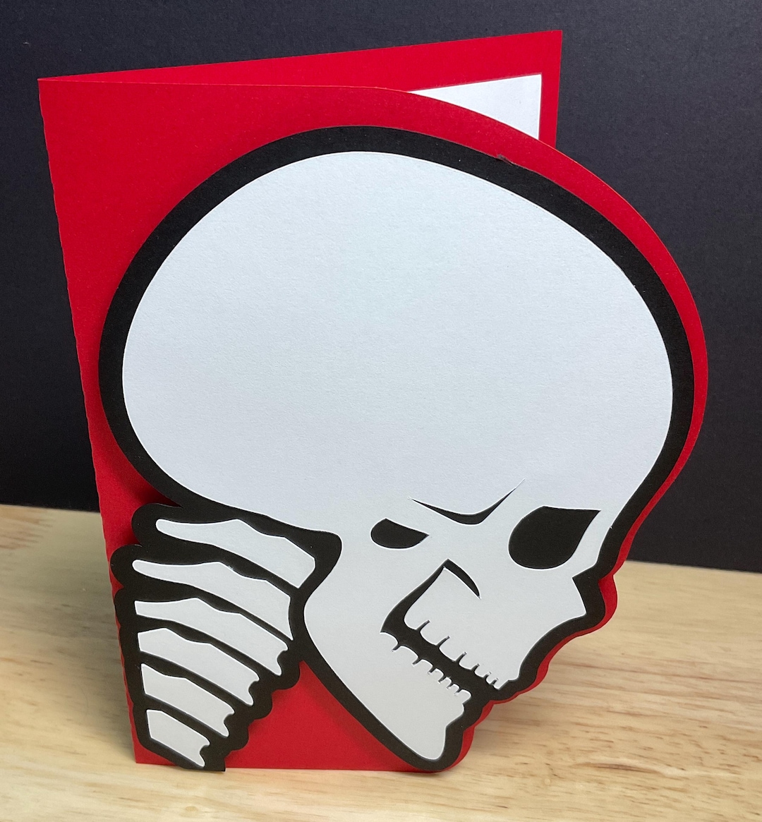 Skull Halloween Card , Bones , Creepy , Trick , Treat , October ...