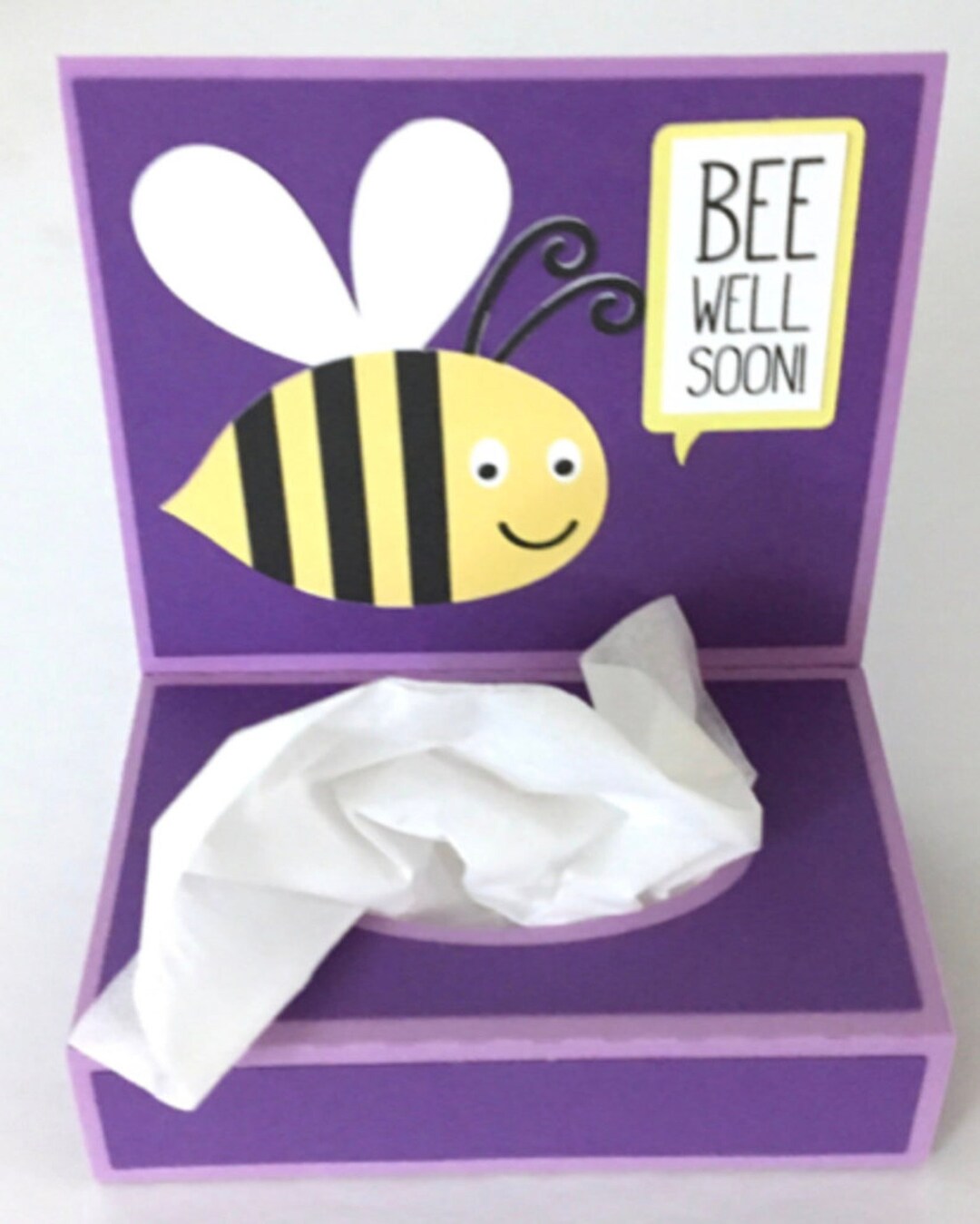Get Well Soon , Busy Bee Card , Blank Inside , Papercut , Kids , Teens ...