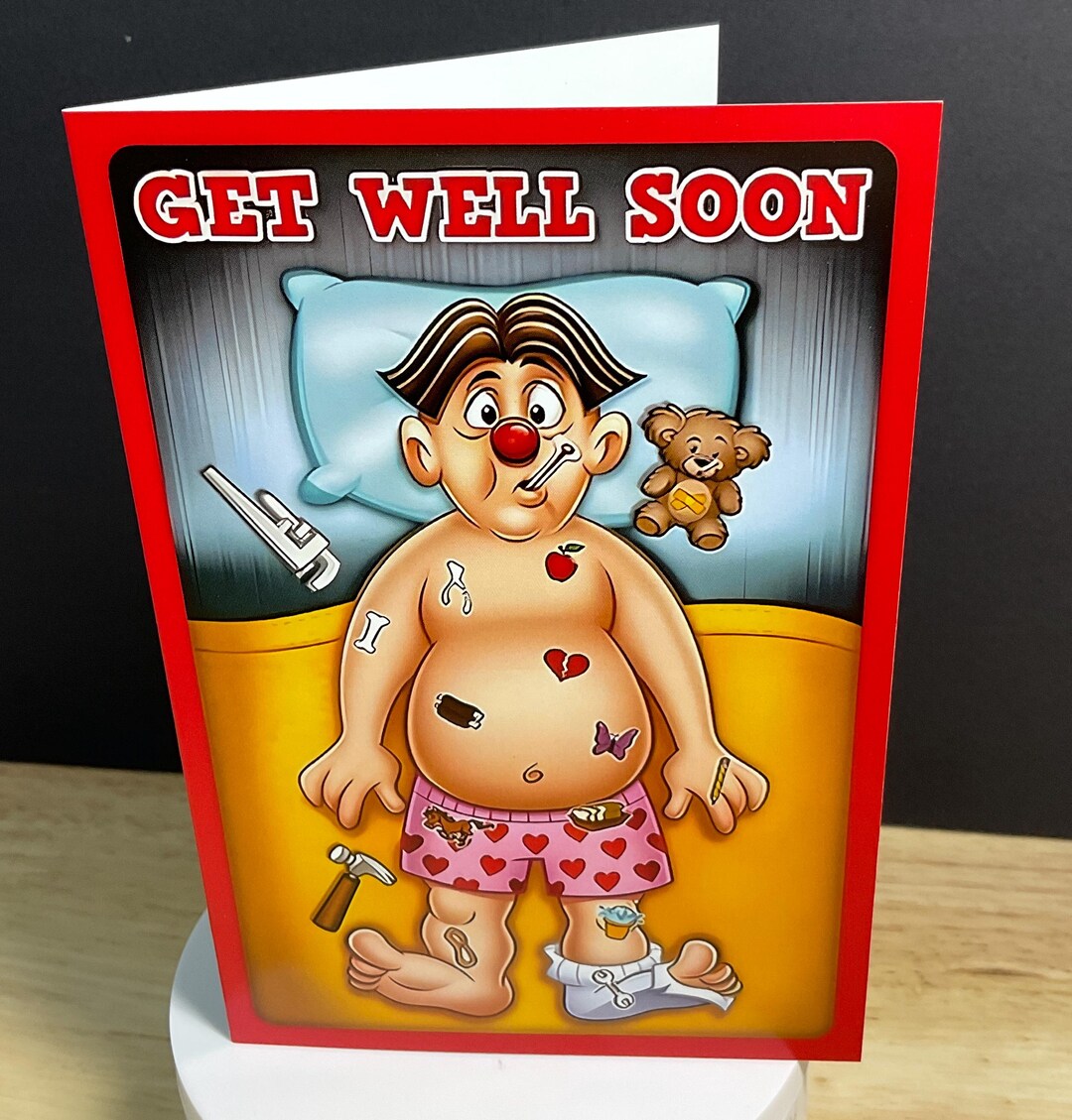 Get Well Soon Card , Operation , Game , Funny , Cute , Surgery ...