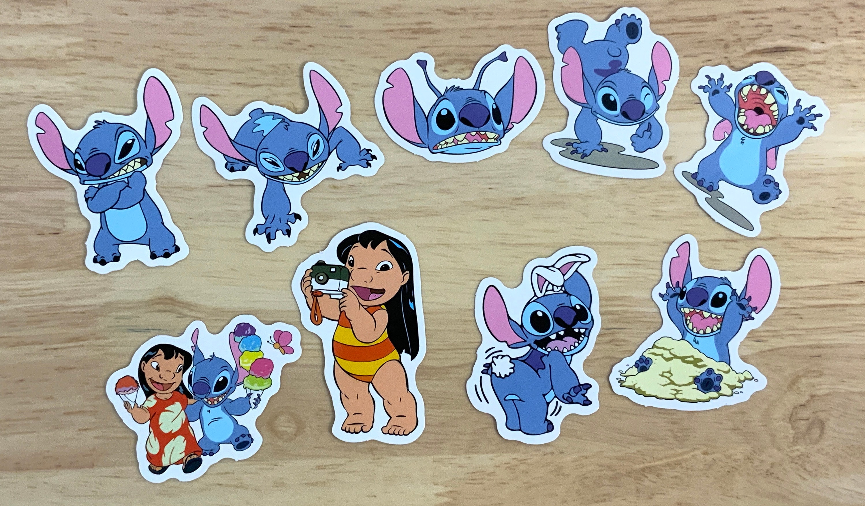 Stitch and Lilo Vinyl Stickers , Cartoon , Hawaii , Kids , Crafting ...