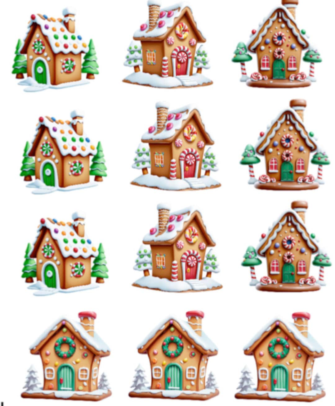 Gingerbread House Stickers, Christmas , Sweets , Candy , Festive , Kids ...