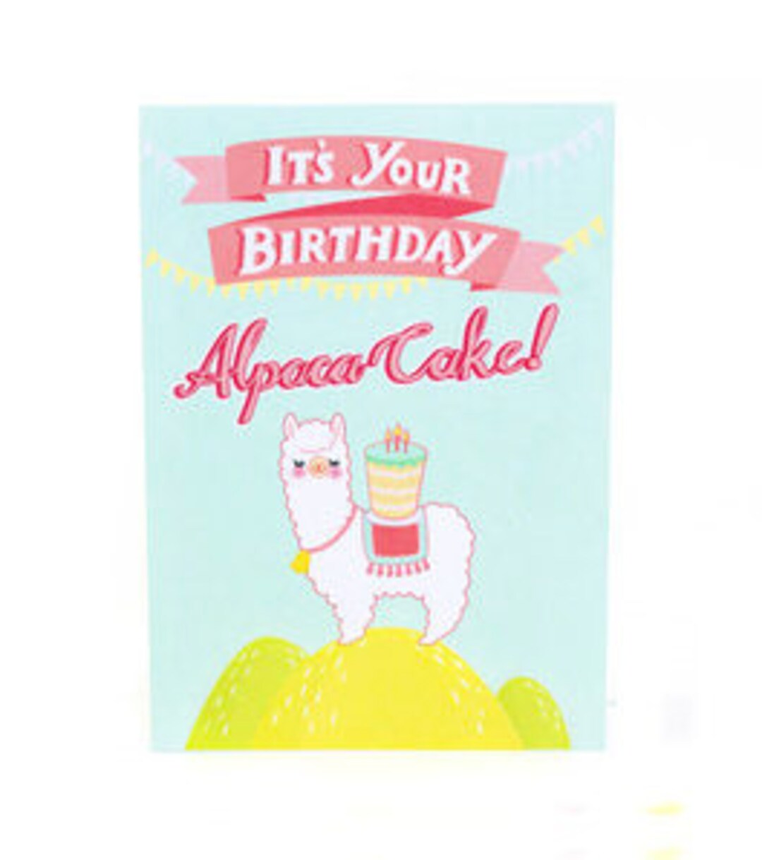 Alpaca Birthday Card , Blank Inside , Animal , Printed , Cute , Kids ...