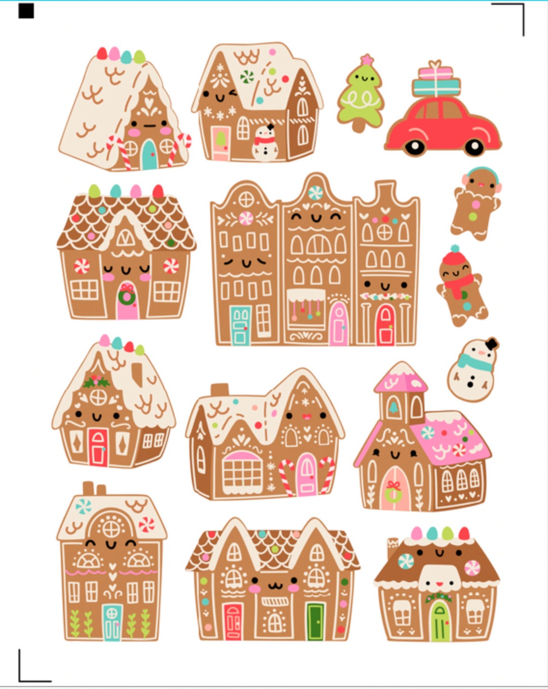 Gingerbread Cookies Stickers , House , Home , Candy , Holidays ...
