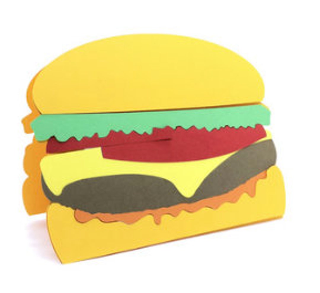 Large Burger Card , Blank Inside , Food , Beef , Tomato , Cheese ...