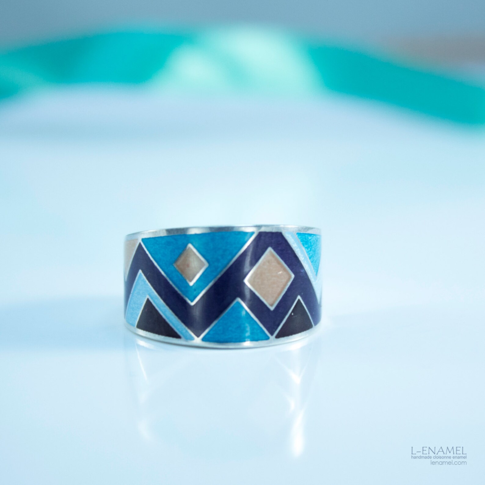 Ornament Ring Enamel Ring Math Jewelry Silver Abstract Jewelry Geometry ...