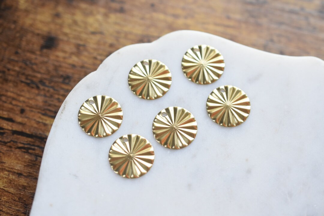 Starburst Coin Charm Supply Connector Pendant Nickel Free Jewelry ...
