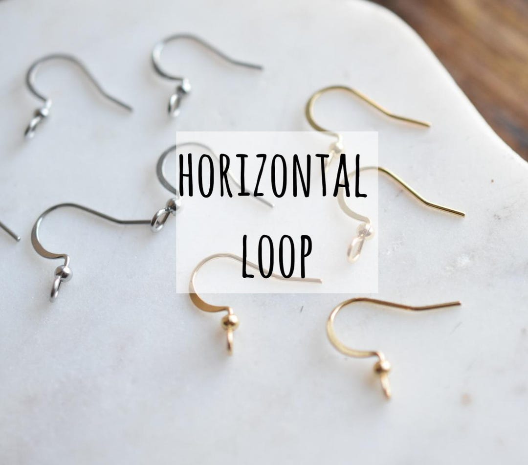 18k Gold Plated Ear Wires: Stainless Steel Earring Hooks (10 Pairs) - Etsy