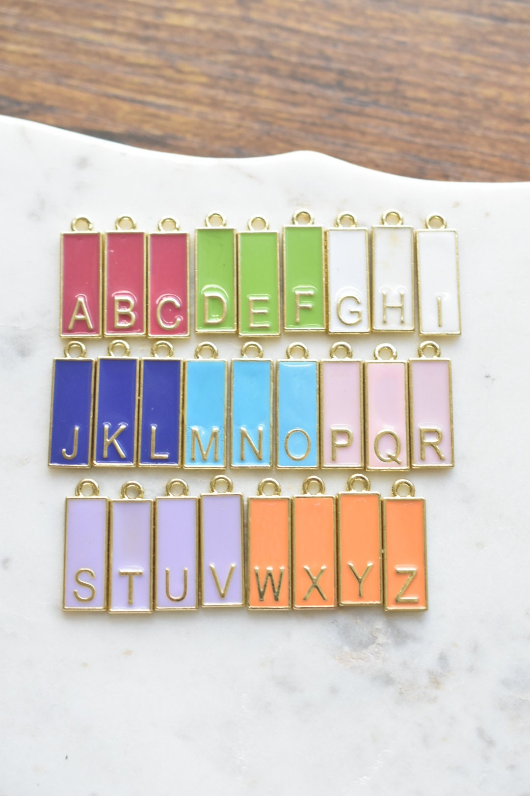 One Piece Letter Alphabet Gold Plated Connector Supply Spring Summer ...
