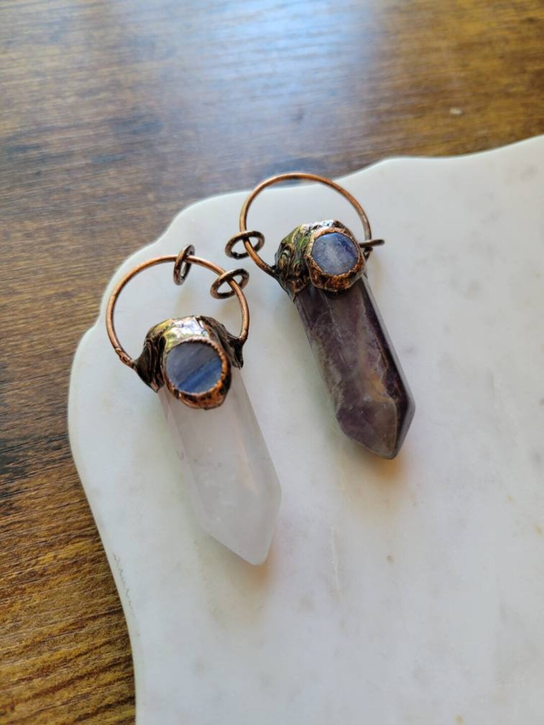 BOGO FREE 1 Big Quartz Crystal Amethyst Gemstone Pendant Handmade ...