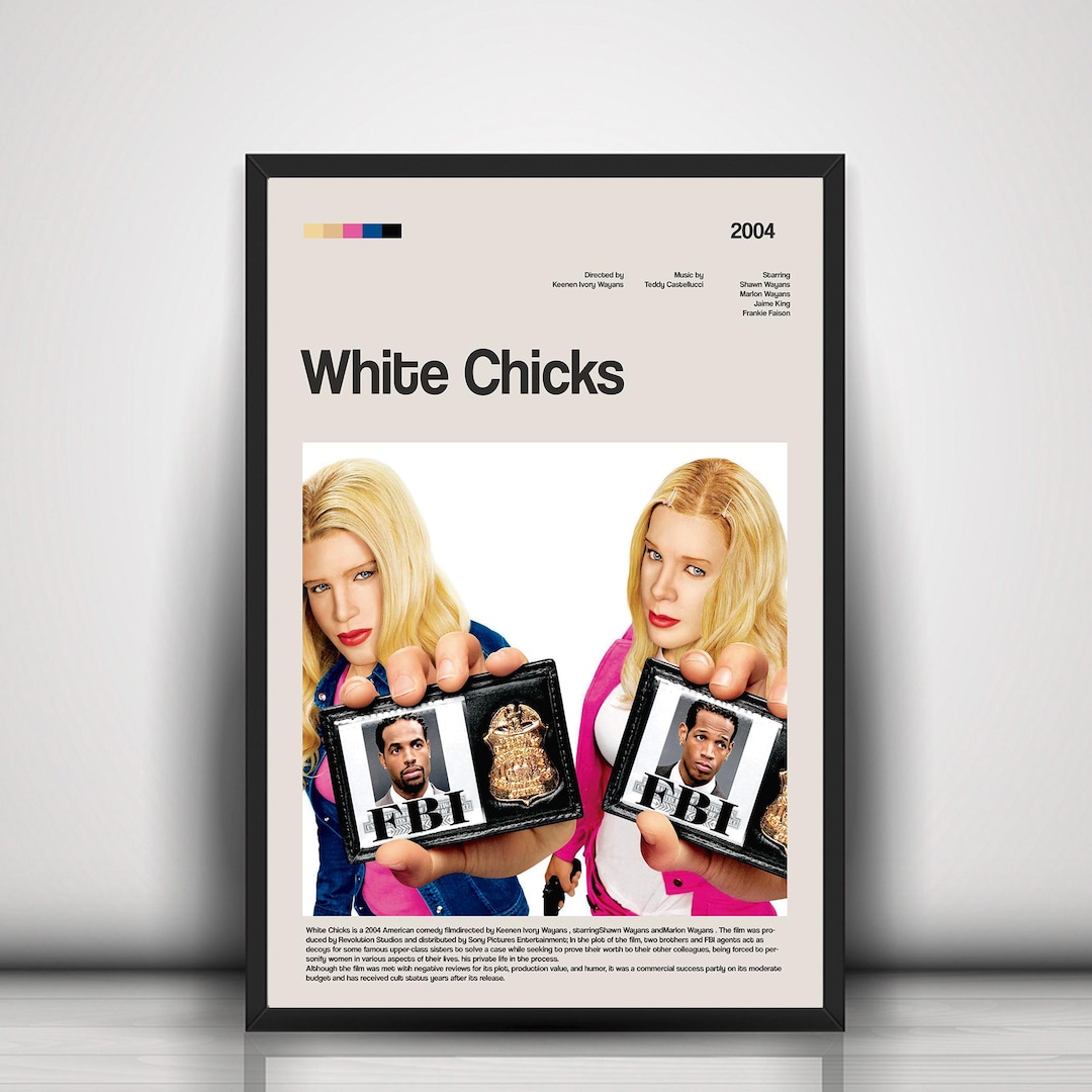 White Chicks Minimalist Movie Poster Action Movie Poster Vintage Art ...
