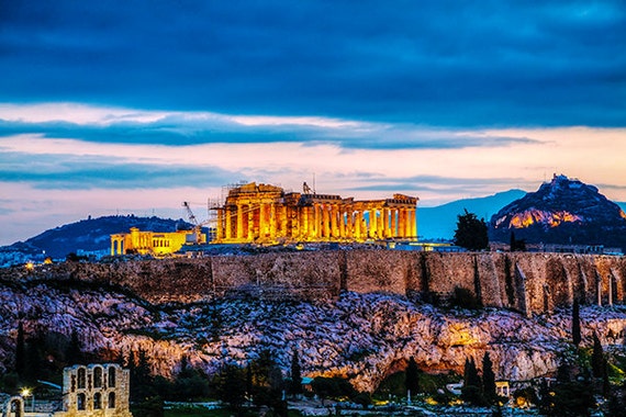 Acropolis At Sunset
