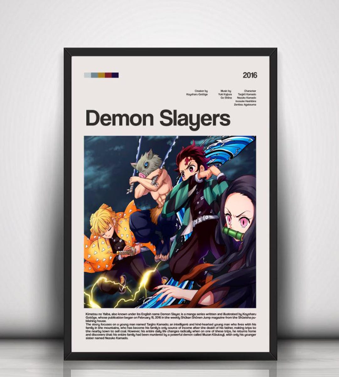 Demon Slayers Kids Poster Movie, Wall Art, Art Decoration, Movie ...
