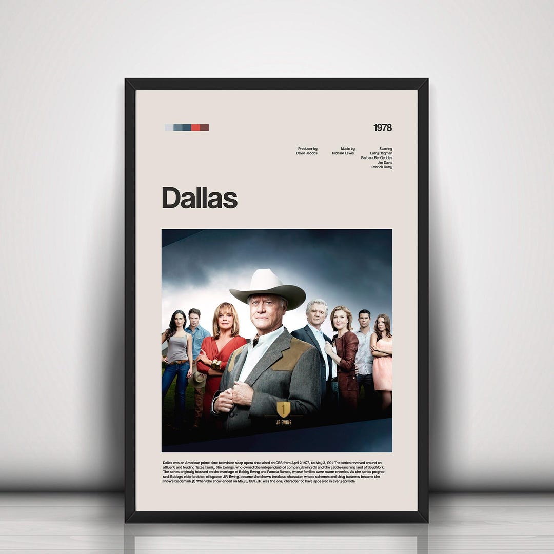 Dallas Series Poster, Series Poster Print, Vintage Wall Decor, Retro ...