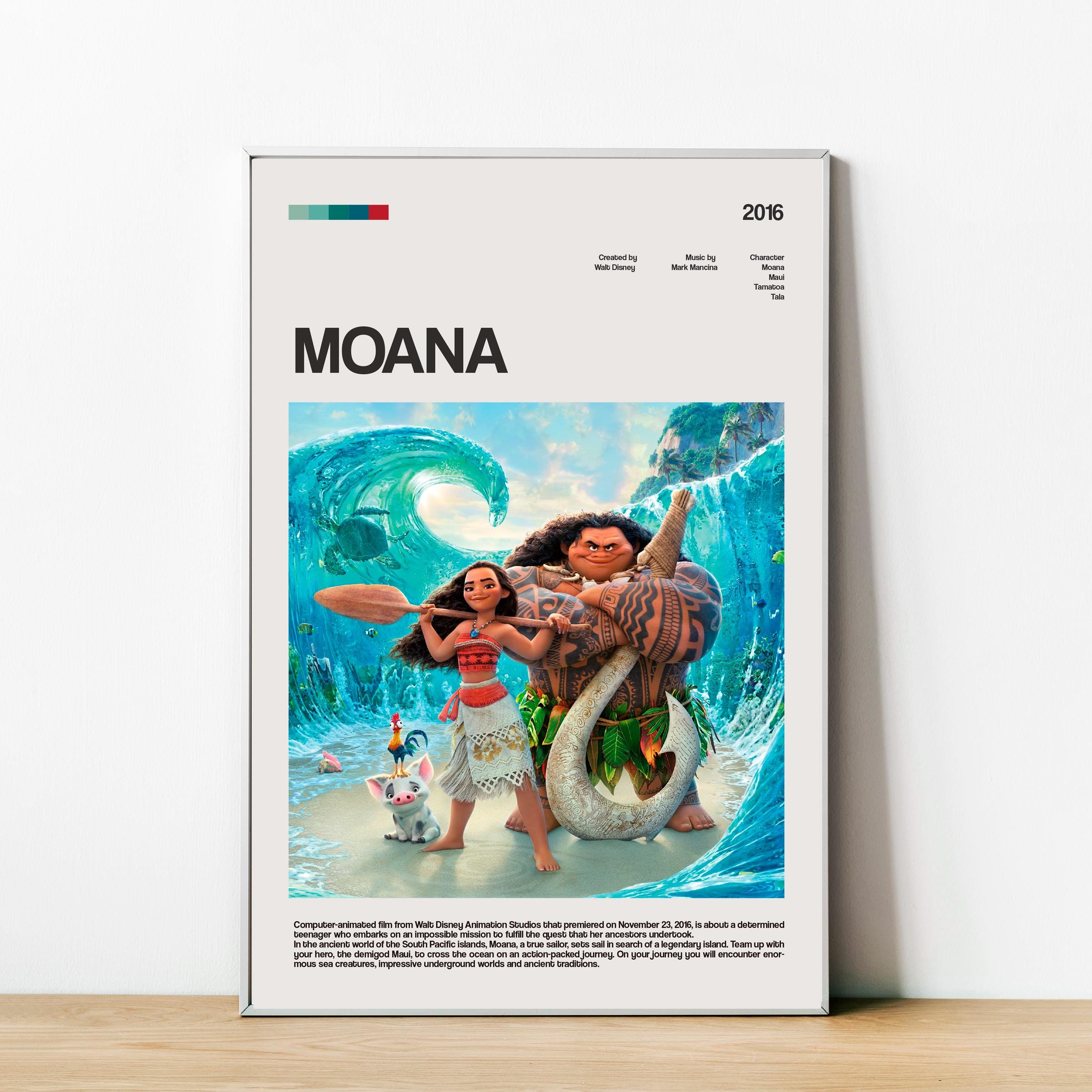 Moana- Kids Poster Movie, Wall Art, Art Decoration, Movie Cartoon ...