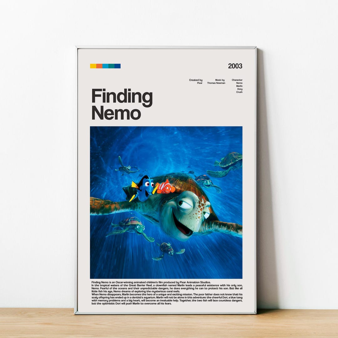 Buy Finding Nemo - Kids Poster Movie, Wall Art, Art Decoration, Movie ...