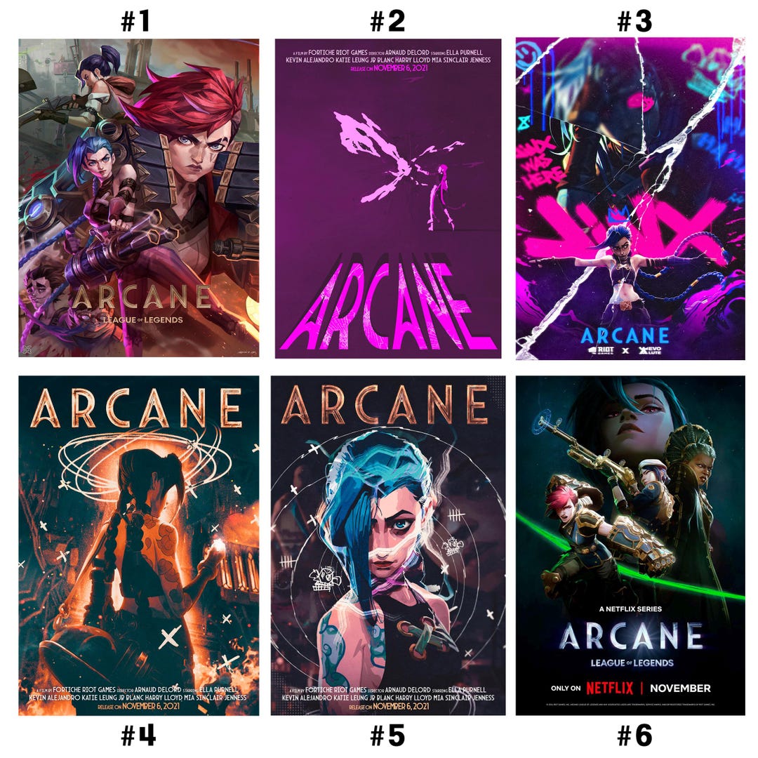 Arcane Season 2 Poster, Arcane Movie 2024 Poster,High Quality Canvas ...