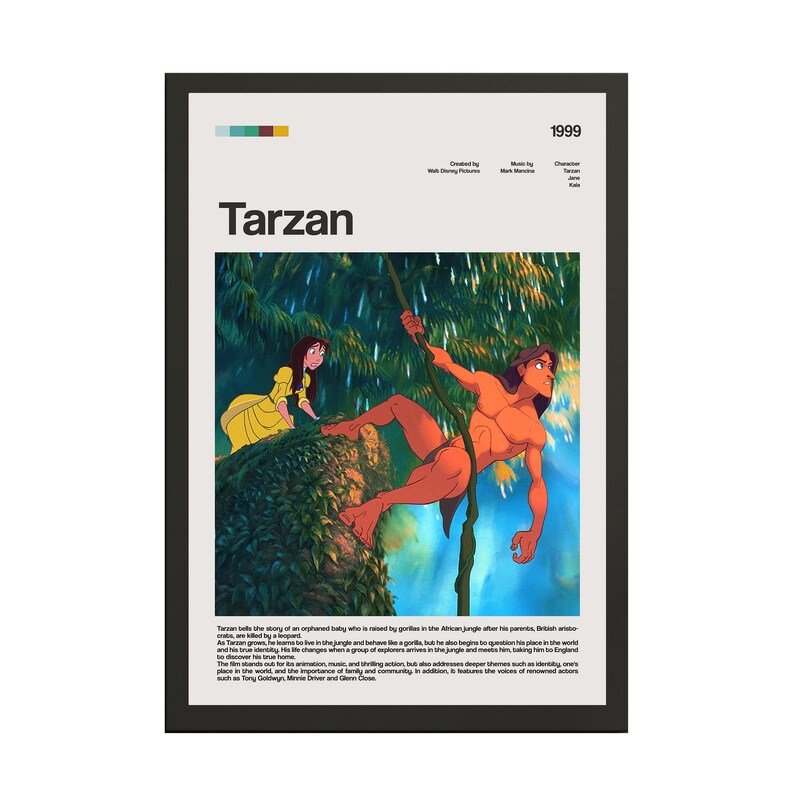 Tarzan- Ratatouille - Kids Poster Movie, Wall Art, Art Decoration ...