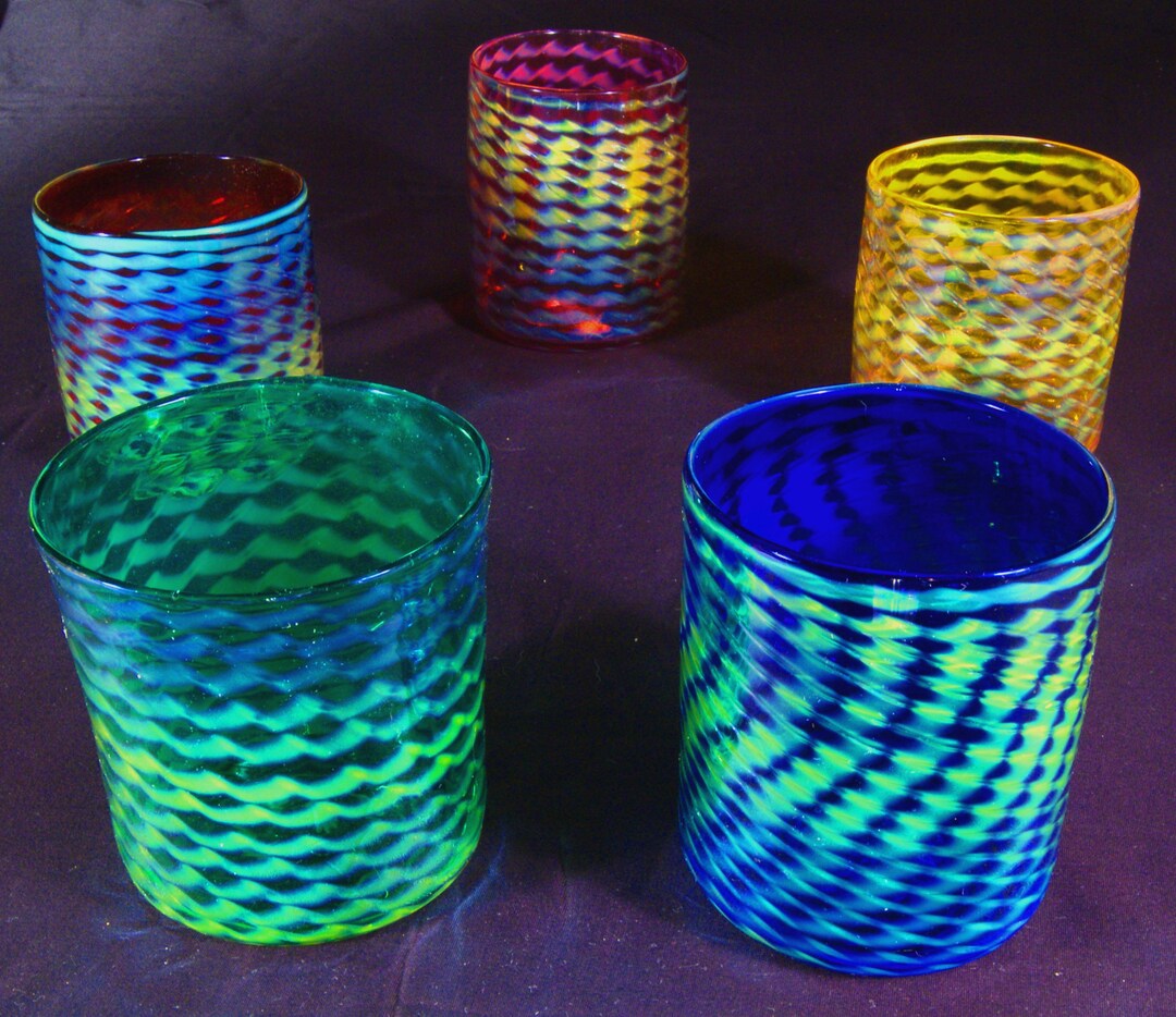 Optic Design Gold Luster Rocks Glasses - Etsy