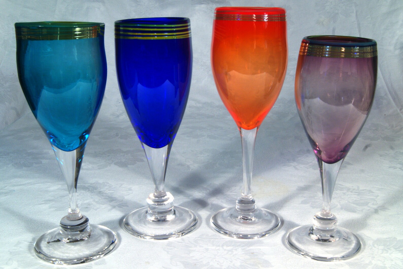 Pretty Colored Wine Glasses - Etsy