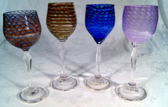 Stunning Optic Design Goblets | Etsy