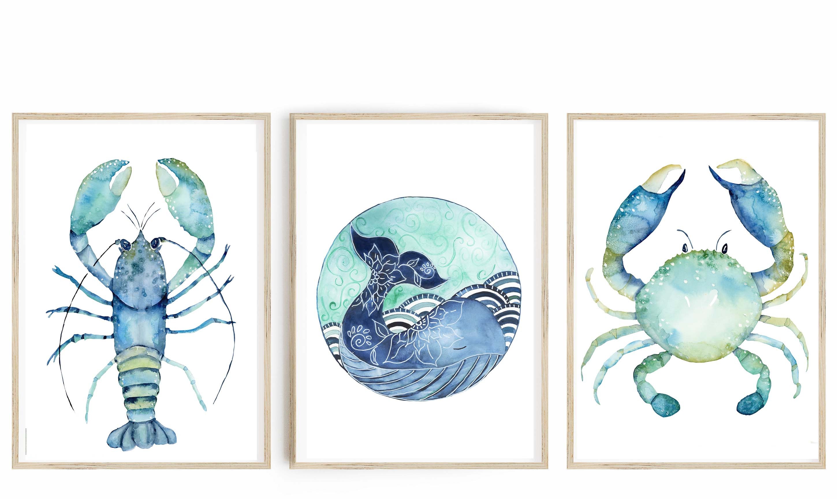 Crab Crab Art Beach Print Ocean Print Ocean Animal | Etsy Canada
