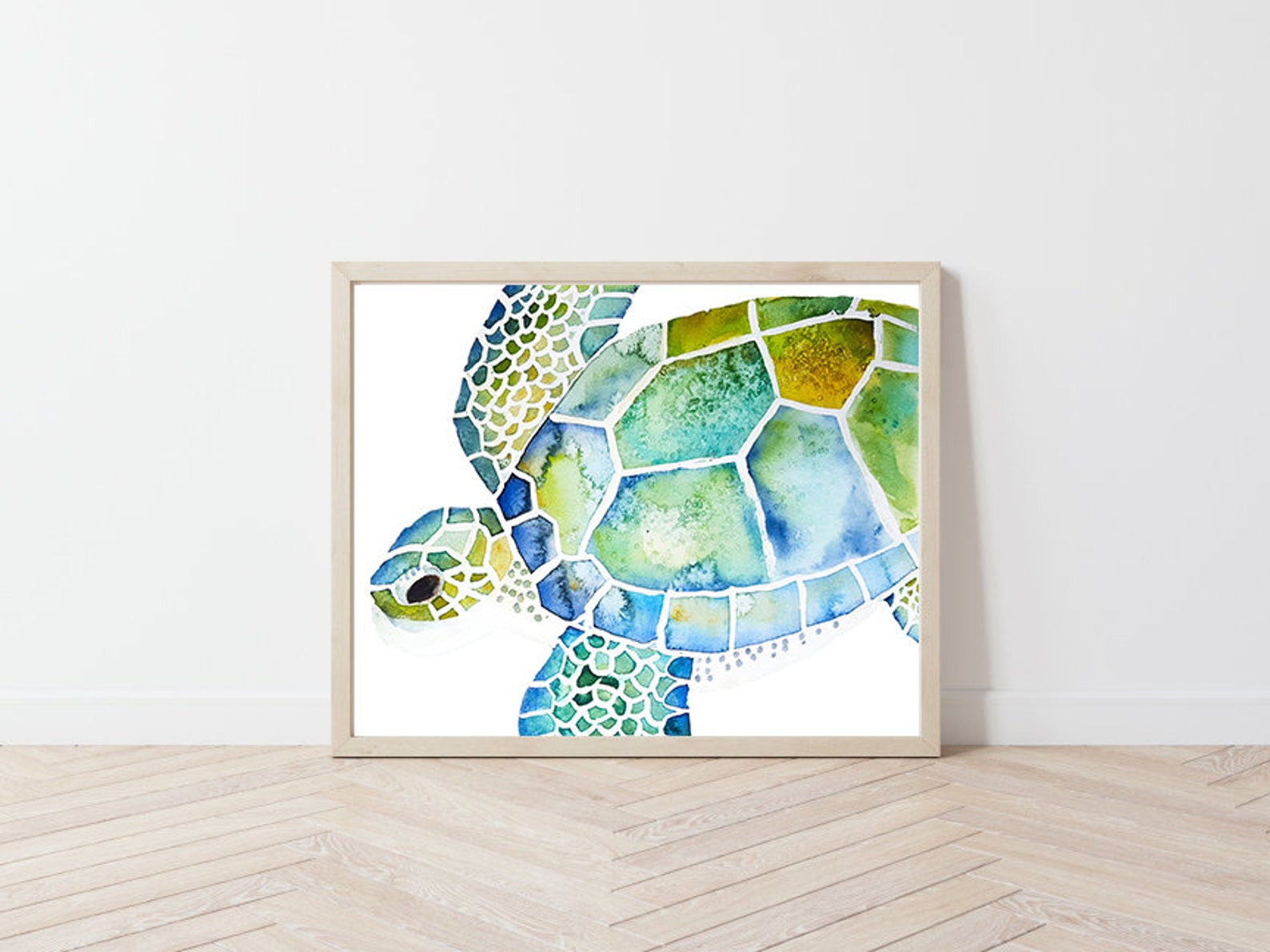Sea turtle sea turtle print sea turtle painting sea turtle | Etsy