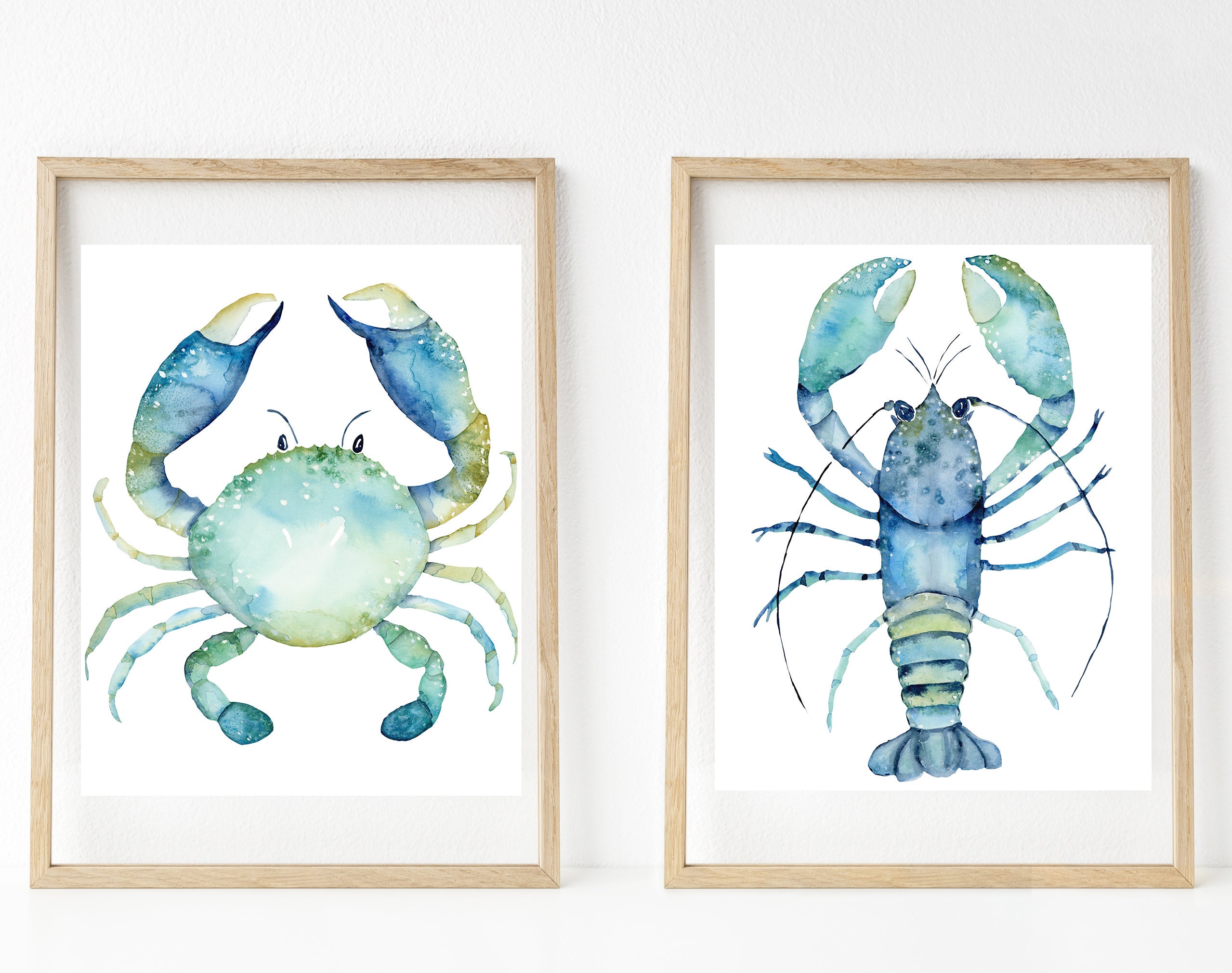 Crab Crab Art Beach Print Ocean Print Ocean Animal - Etsy Canada