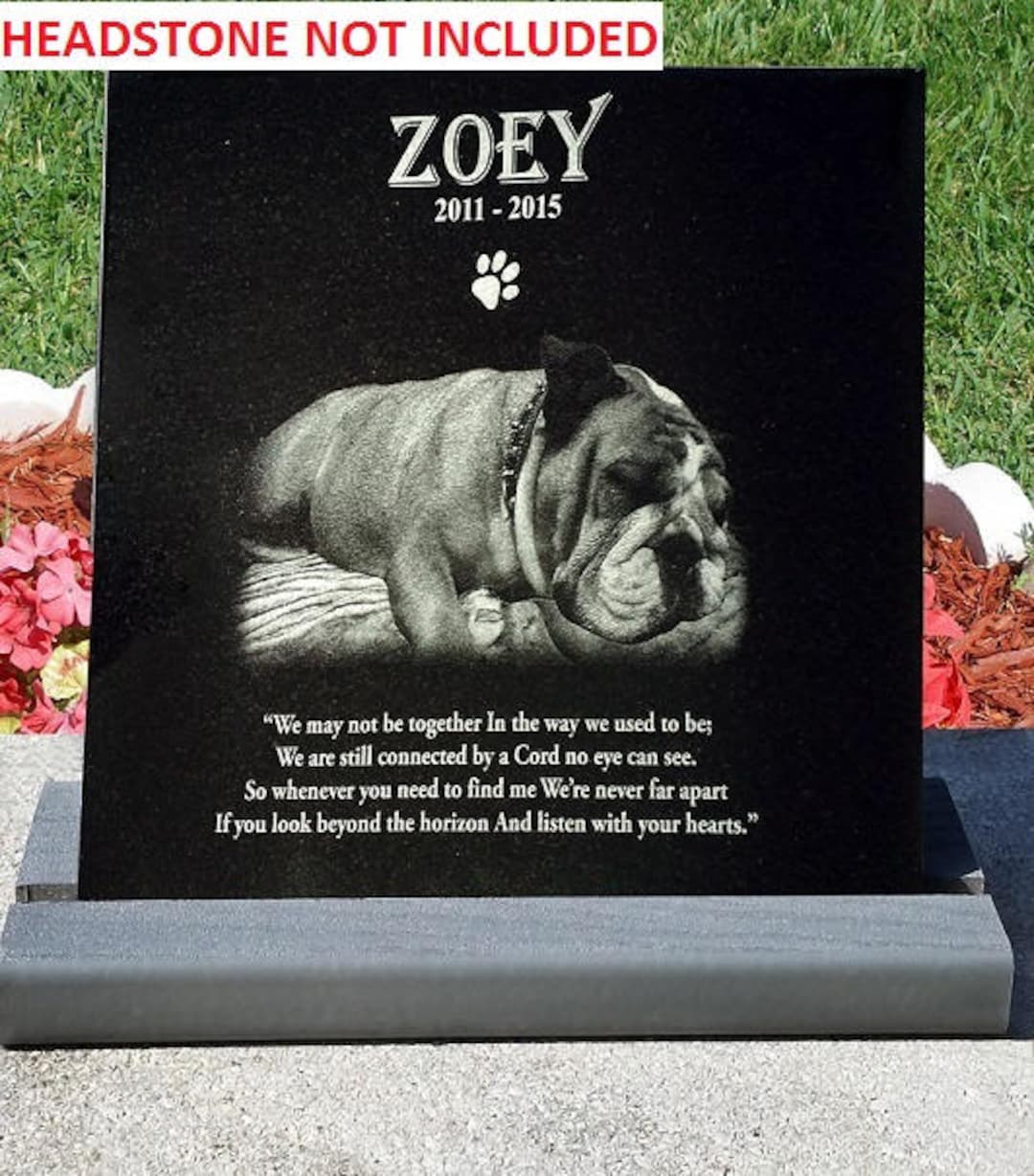 Composite Base for Granite Dog Tombstone, Pet Headstone, Pet Grave ...